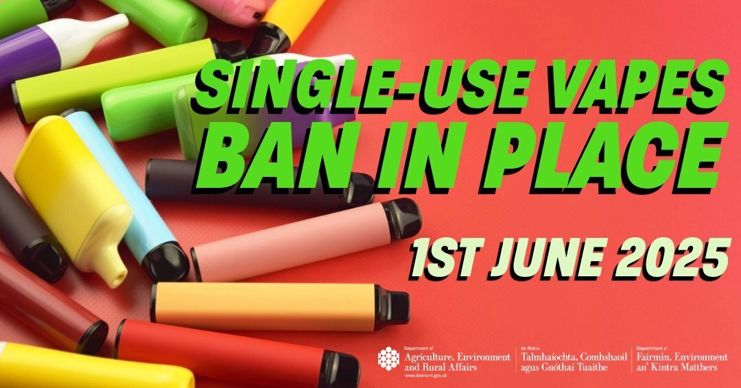 Single-Use Vapes Ban now in effect in Northern Ireland | Causeway Coast ...
